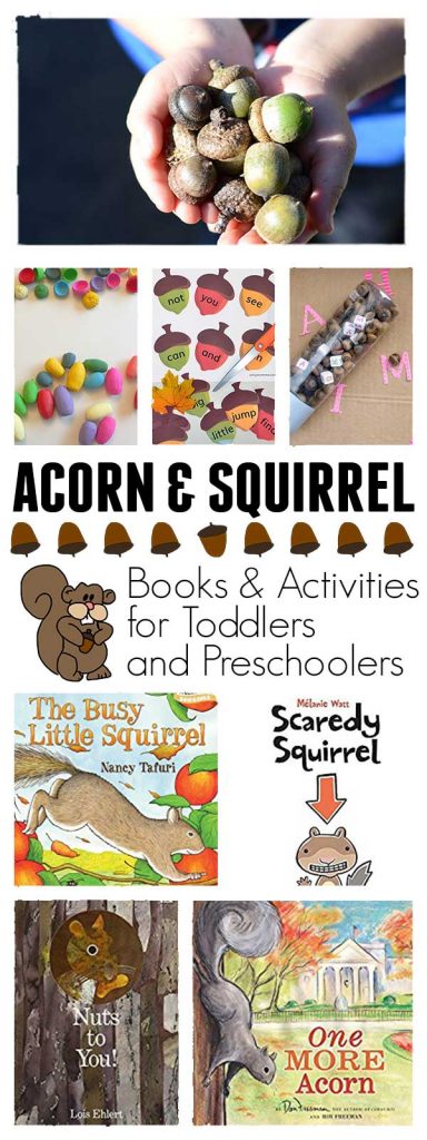 Acorn and Squirrel Book Based Activity Plan for Toddlers and Preschoolers