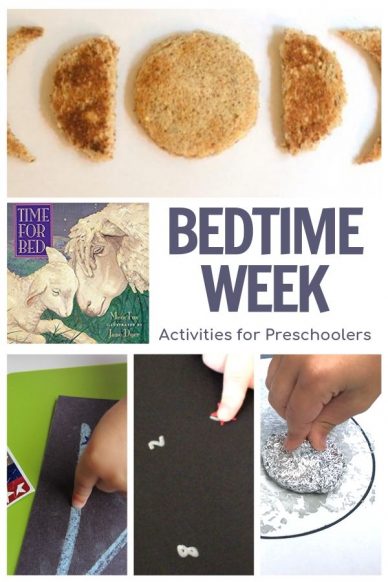 Bedtime Theme Weekly Plan for Preschoolers with Book Ideas