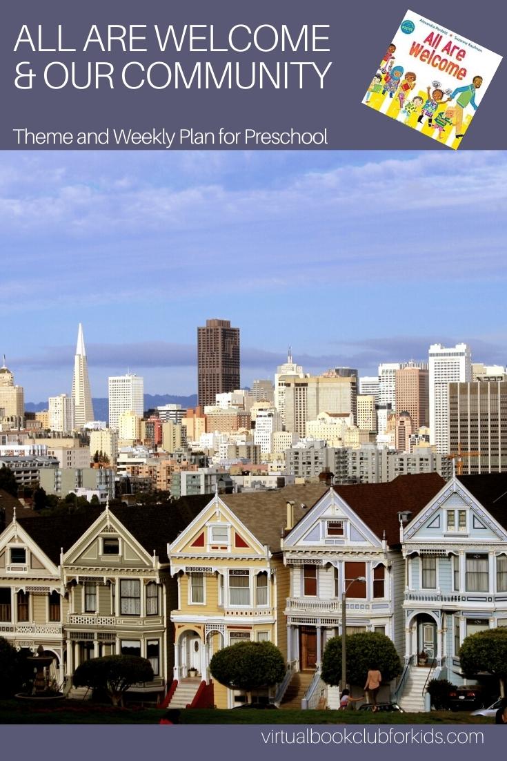 All Are Welcome and Our Community Themed Preschool Activity Plan