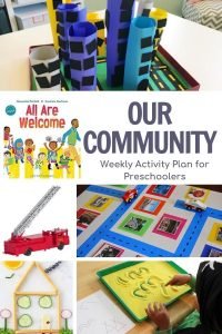 All Are Welcome and Our Community Themed Preschool Activity Plan